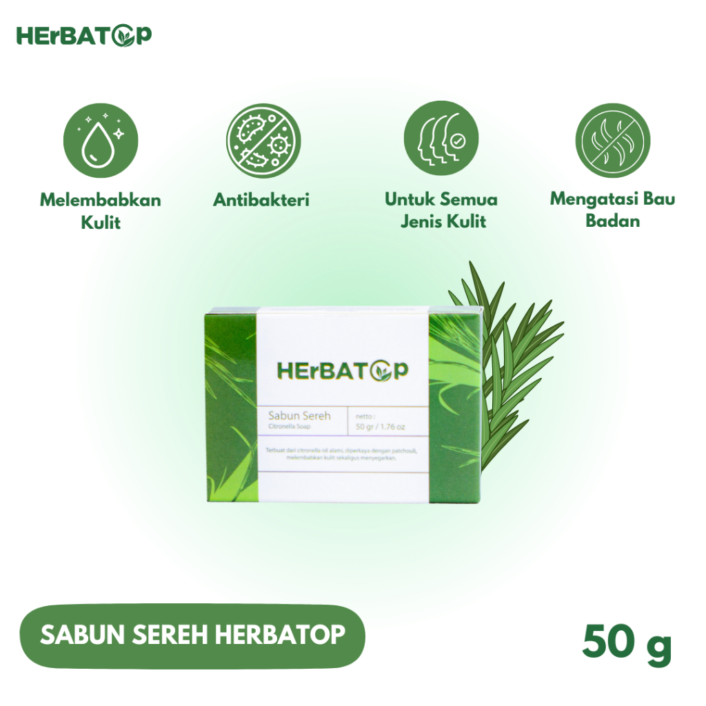 Jual Herbatop Sabun Sereh: Kesegaran Alami, Kulit Bersih, dan Segar ...