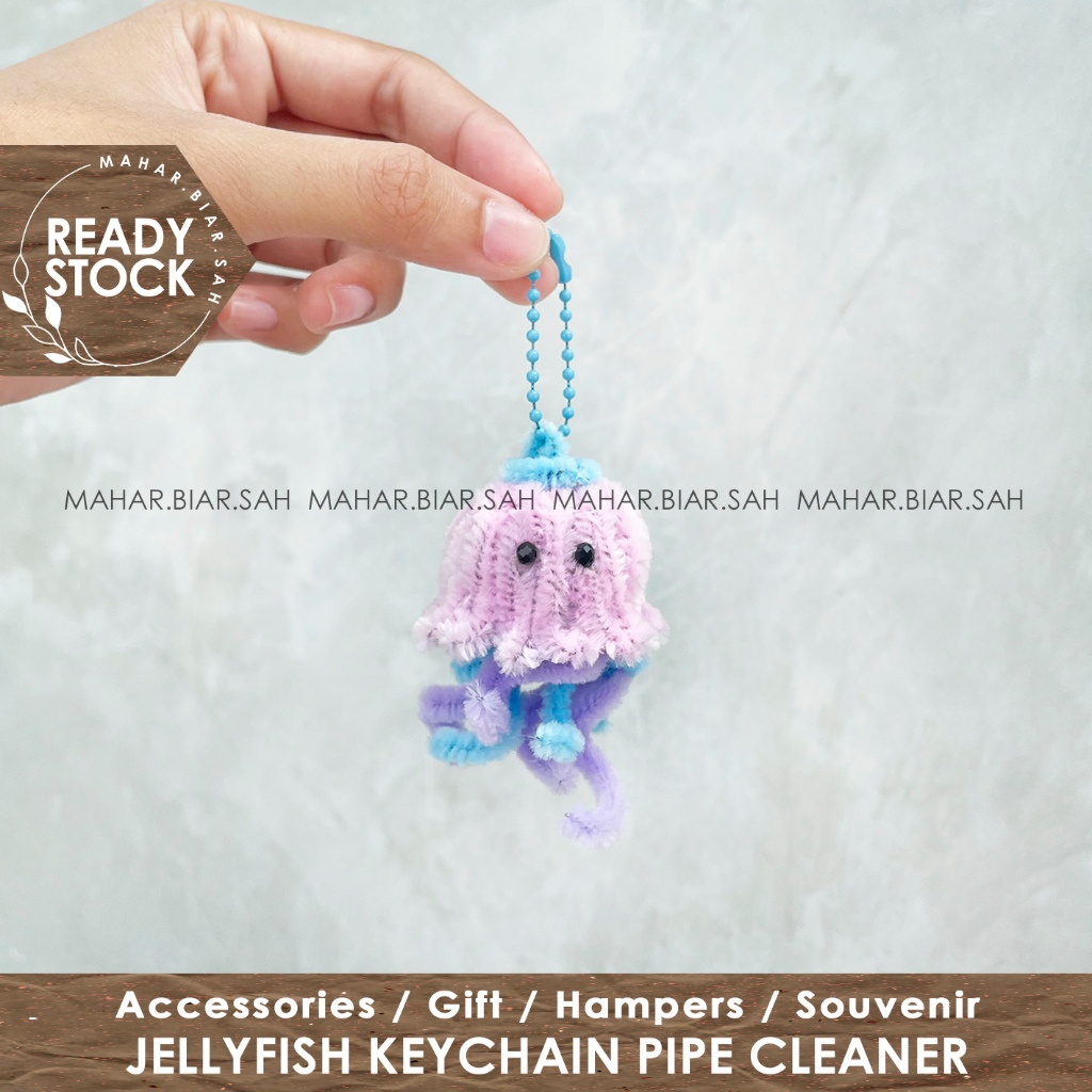 Jual RS Jellyfish Keychain Pipe Cleaner / Fuzzy Wire / Velvet Wire ...