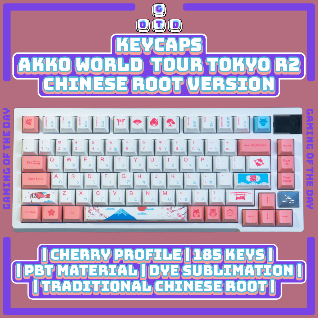 Jual AKKO World Tour Tokyo R2 Multi Language SE Traditional Chinese ...