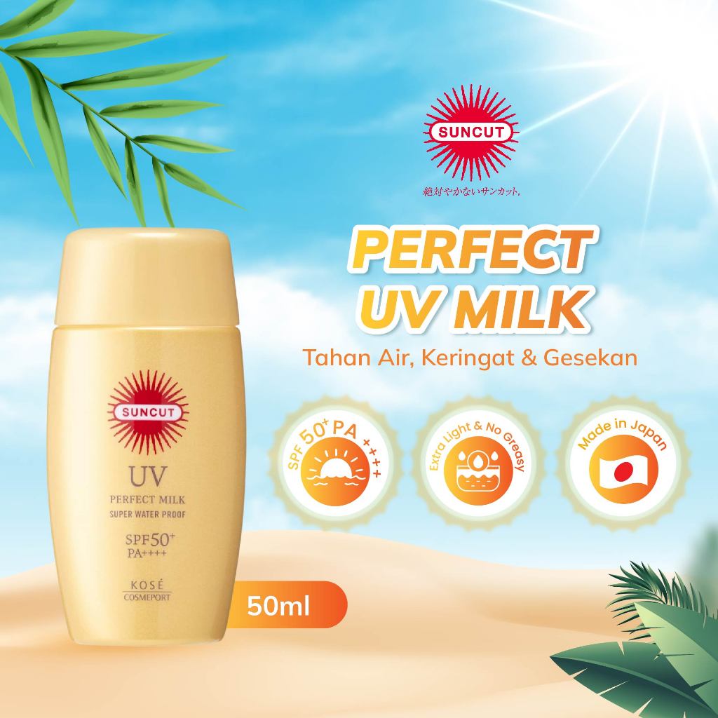 Jual KOSE SUNCUT UV Perfect Milk SPF50+ PA++++ 50ml (Sunscreen Milk) | Shopee Indonesia