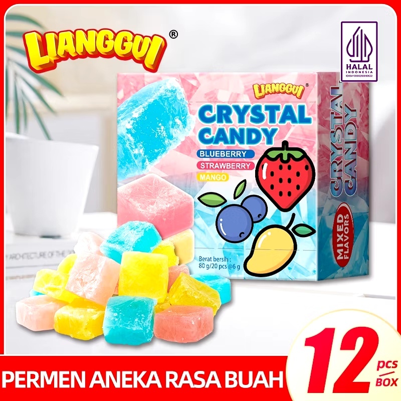 Jual [HALAL] Lianggui Crystal Candy Permen Lunak Aneka Rasa Buah 96 Gr ...