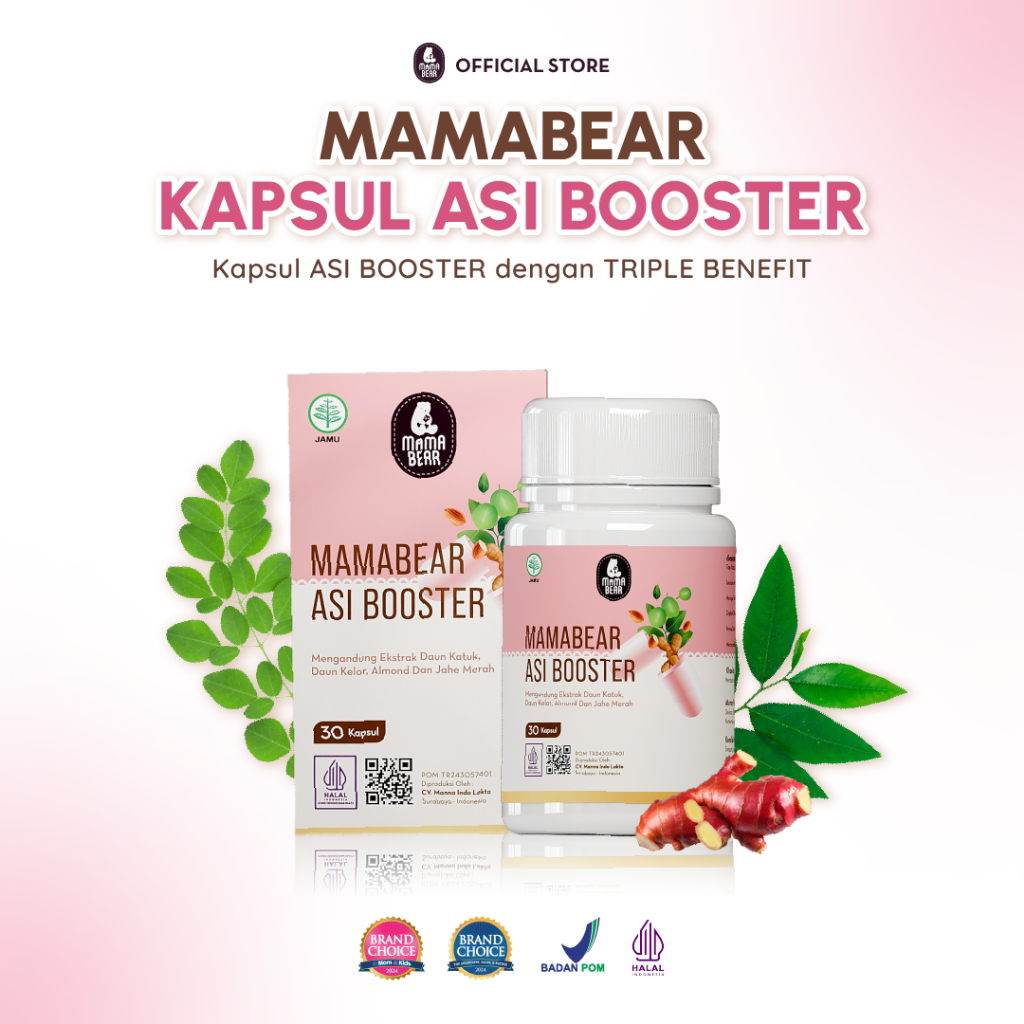Jual MamaBear ASI Booster 30 Kapsul - Pelancar ASI Fenugreek Free Halal BPOM | Shopee Indonesia