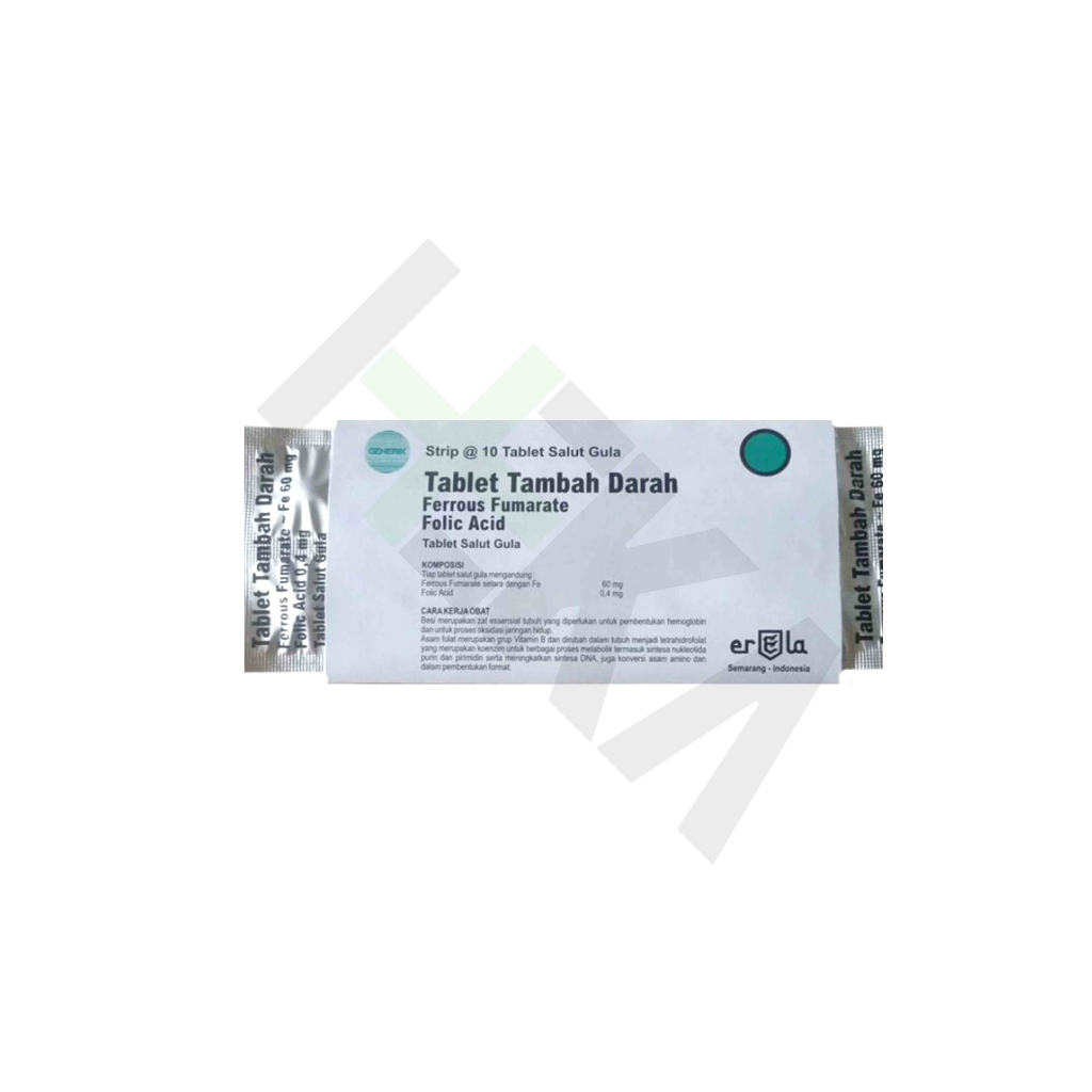 Jual Tablet Tambah Darah Erela Strip isi 10 Tablet - Zat Besi Asam ...