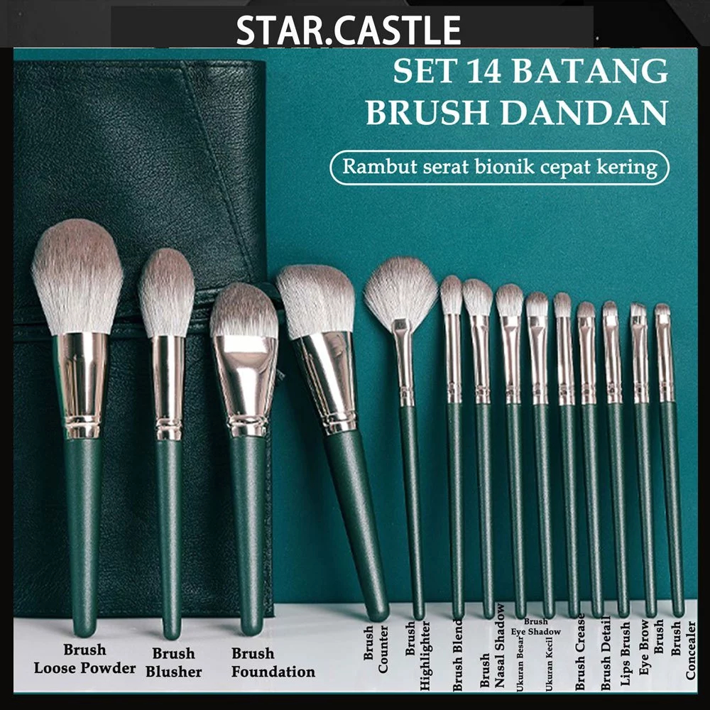 Jual 14 Pcs/Set Kuas Make Up Brush Make Up Concealer Set Kuas Rias ...