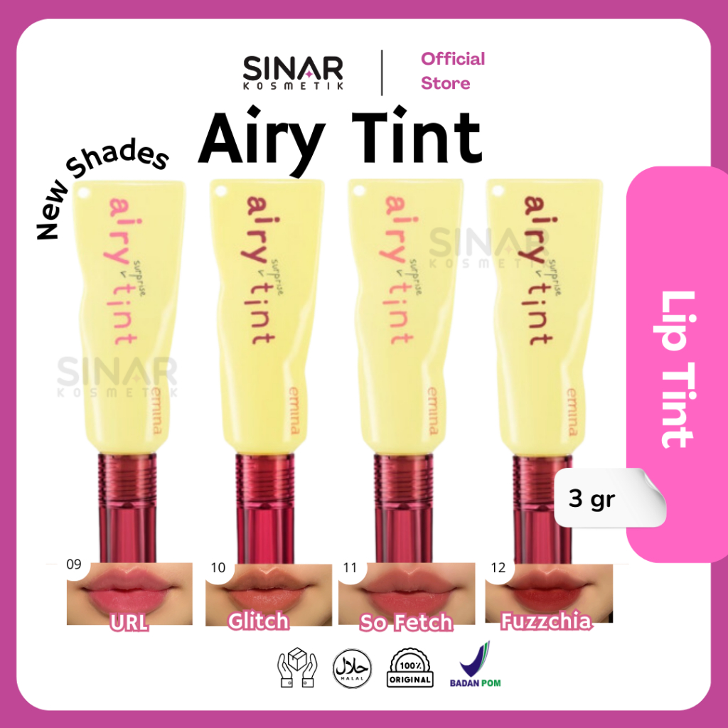 Jual Emina Airy Surprise Tint 3g / Long Lasting Tint - Lip Tint ...