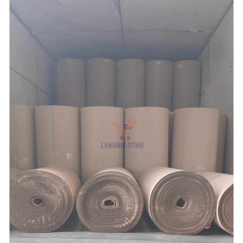 Jual Single Face 60 Cm / Corrugated Roll Kardus Lembaran Packing Karton ...