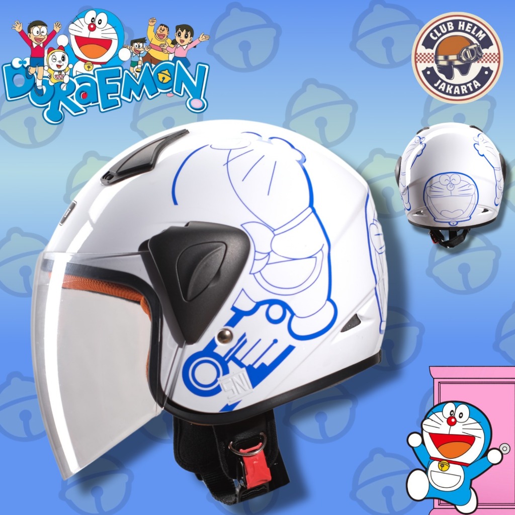 Jual Helm Anak SNI Premium Cowo Cewe Laki Laki Remaja Karakter Doraemon ...