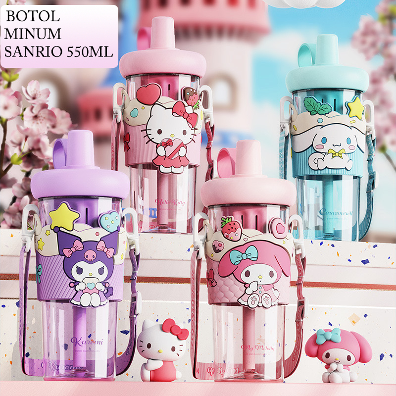 Jual ORIGINAL SANRIO LICENSE Botol Minum Tritan Sedot 550mL Karakter ...