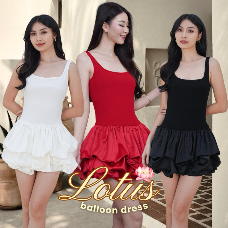 Jual Lotus Balloon Dress | Dress Balon Wanita Mini Dress | I’M THE ...