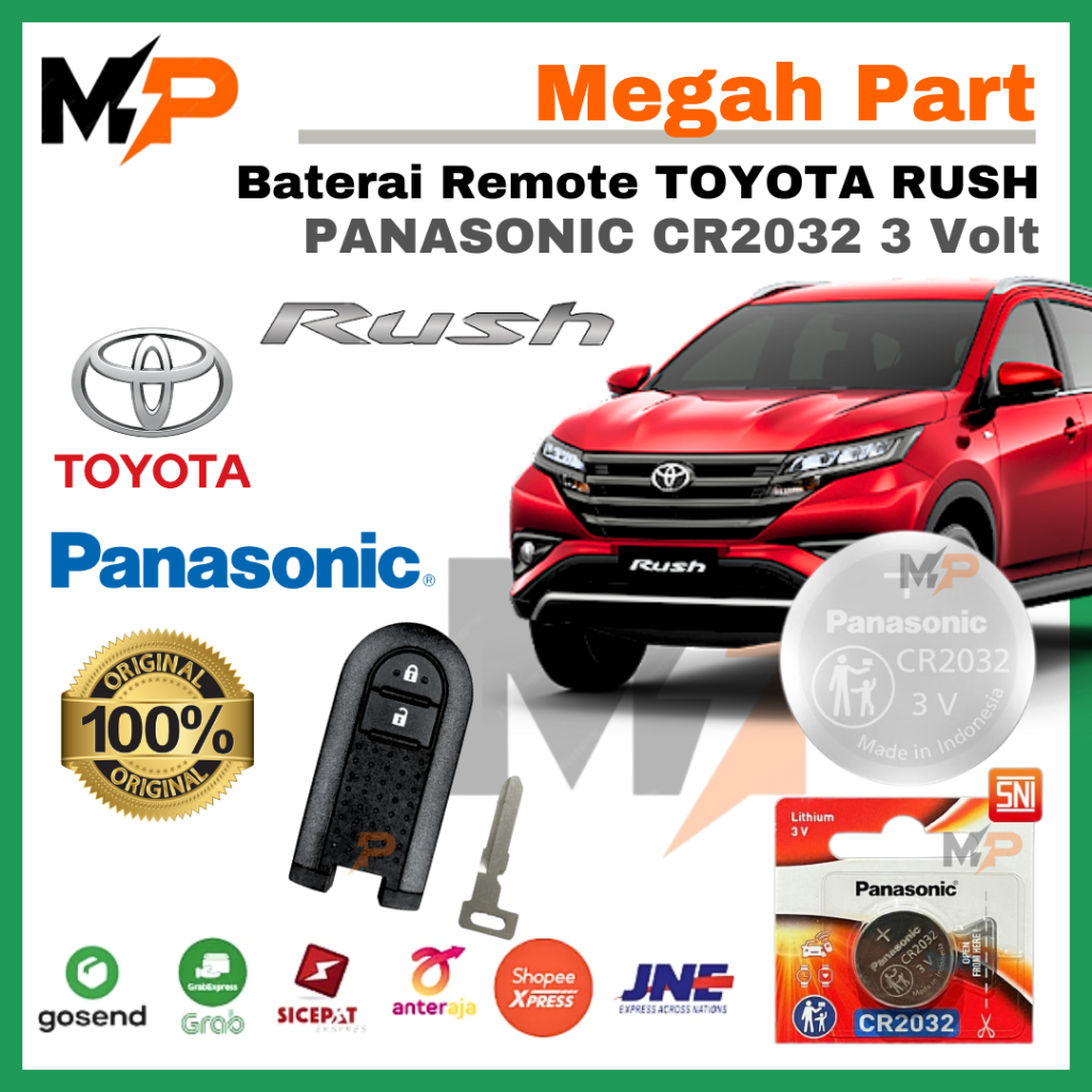 Jual Baterai Remote RUSH - ORIGINAL PANASONIC CR2032 | Battery Remote ...