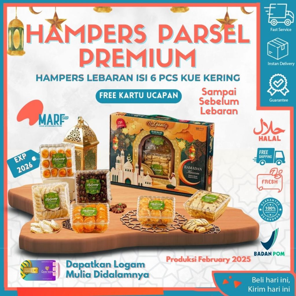 Jual PAKET HAMPERS PARCEL LEBARAN RAMADHAN KUE KERING CAKE COOKIES RAMADAN PARCEL EXCLUSIVE ...