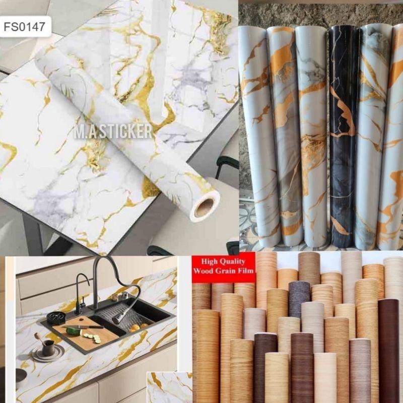 Jual stiker kayu PVC pelapis furniture meja lemari kayu triplek premium ...