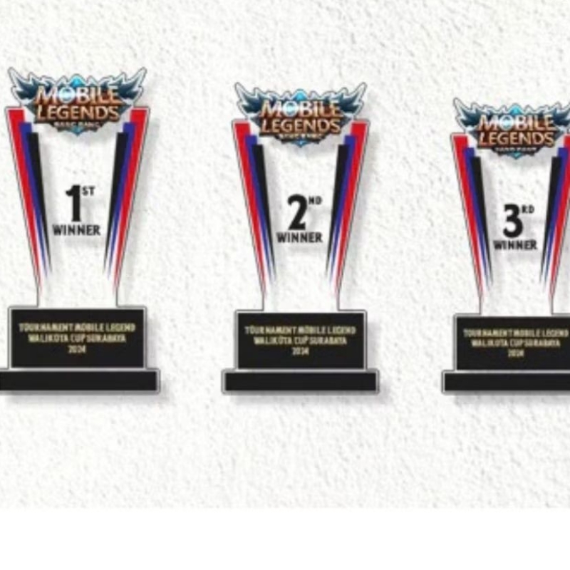 Jual Piala Mobile Legend Plakat Mobile Legend Akrilik Custom Plakat E ...