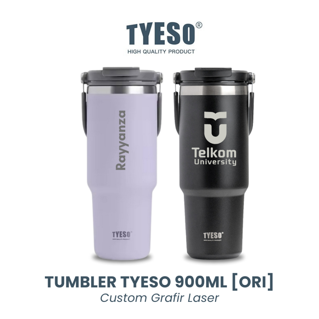 Jual Tumbler TYESO 900ml [100% ORIGINAL] Custom Grafir Laser / Coffee Cup Thermos Botol ...