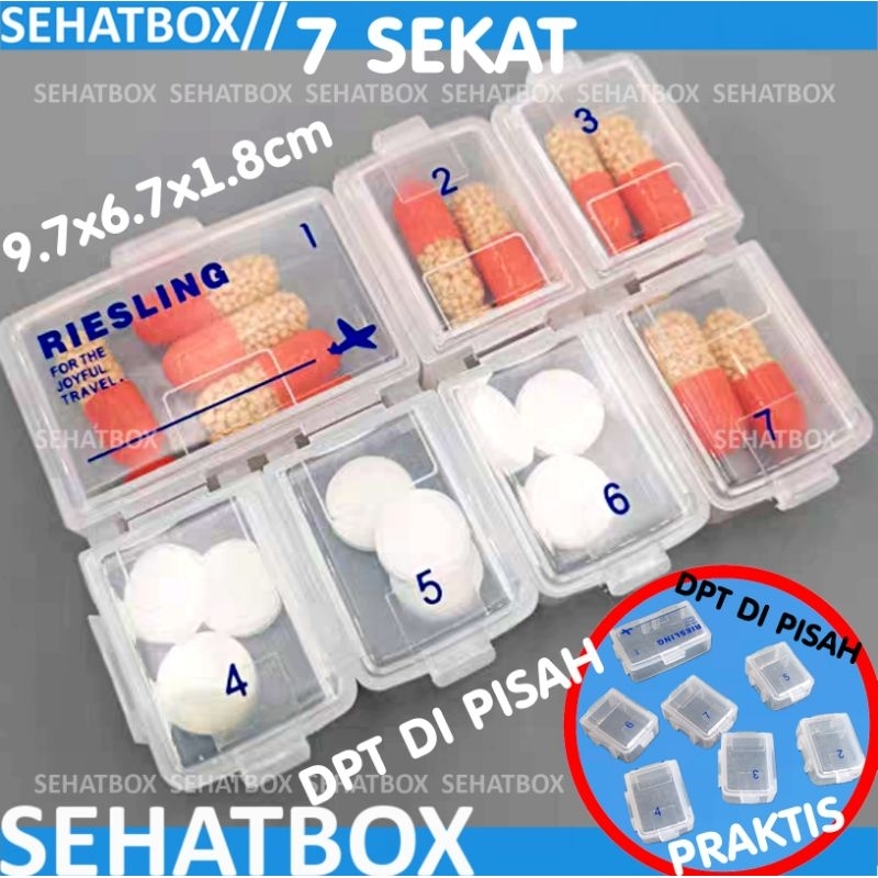 Jual KOTAK VITAMIN JAPAN QUALITY TPA 7BOX 7 SEKAT PUZZLE JIGSAW TRAVEL KOTAK OBAT ORGANIZER PILL ...