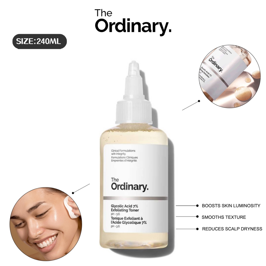 Jual The Ordinary Glycolic Acid 7% Tonic Solution 240ml | Shopee Indonesia