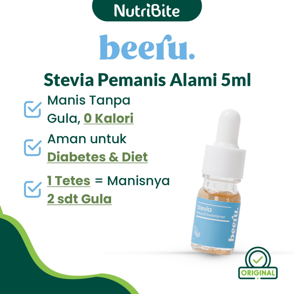Jual BEERU Stevia Natural Sweetener Cair 5ml | Shopee Indonesia