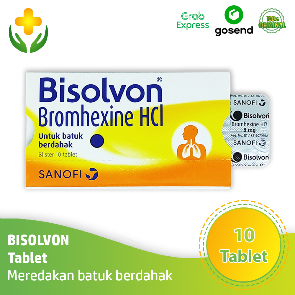 Jual Bisolvon 8 mg 1 Blister @ 10 Tablet - Obat Batuk Berdahak ...