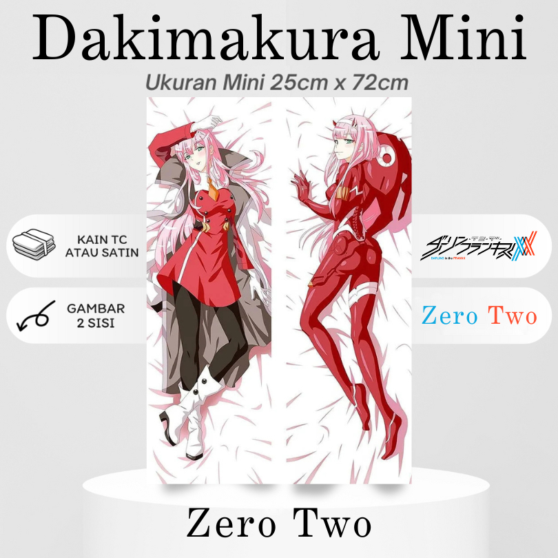 Jual DAKIMAKURA Mini ZERO TWO 02 Darling in the Franxx Bantal Anime ...