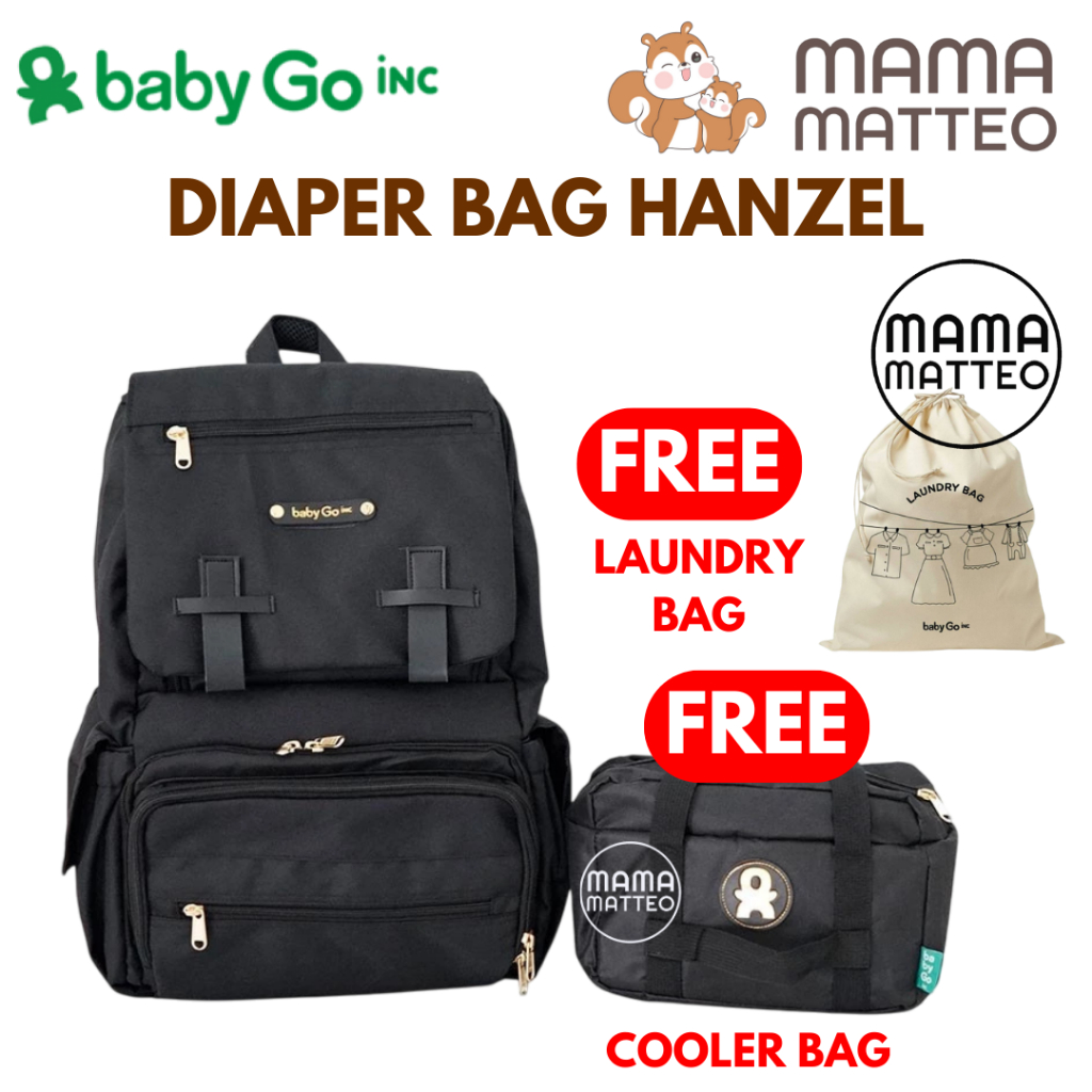 Jual BABYGO Inc Hanzel Backpack Diaper Cooler Bag / Tas Penyimpanan ASI ...