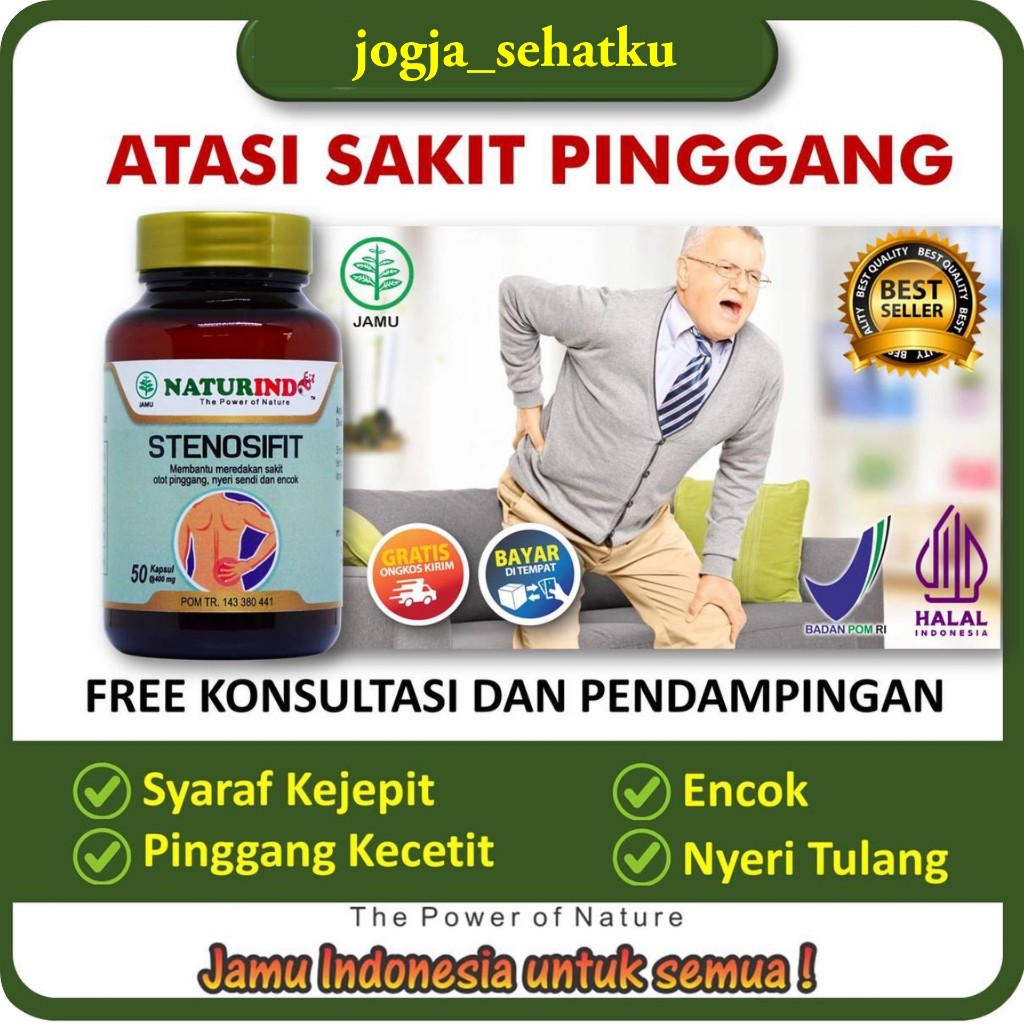 Jual Obat Saraf Kejepit Sakit Pinggang Sampai bokong Kaki Lumpuh Kesemutan Hnp Lbp Sciatika ...