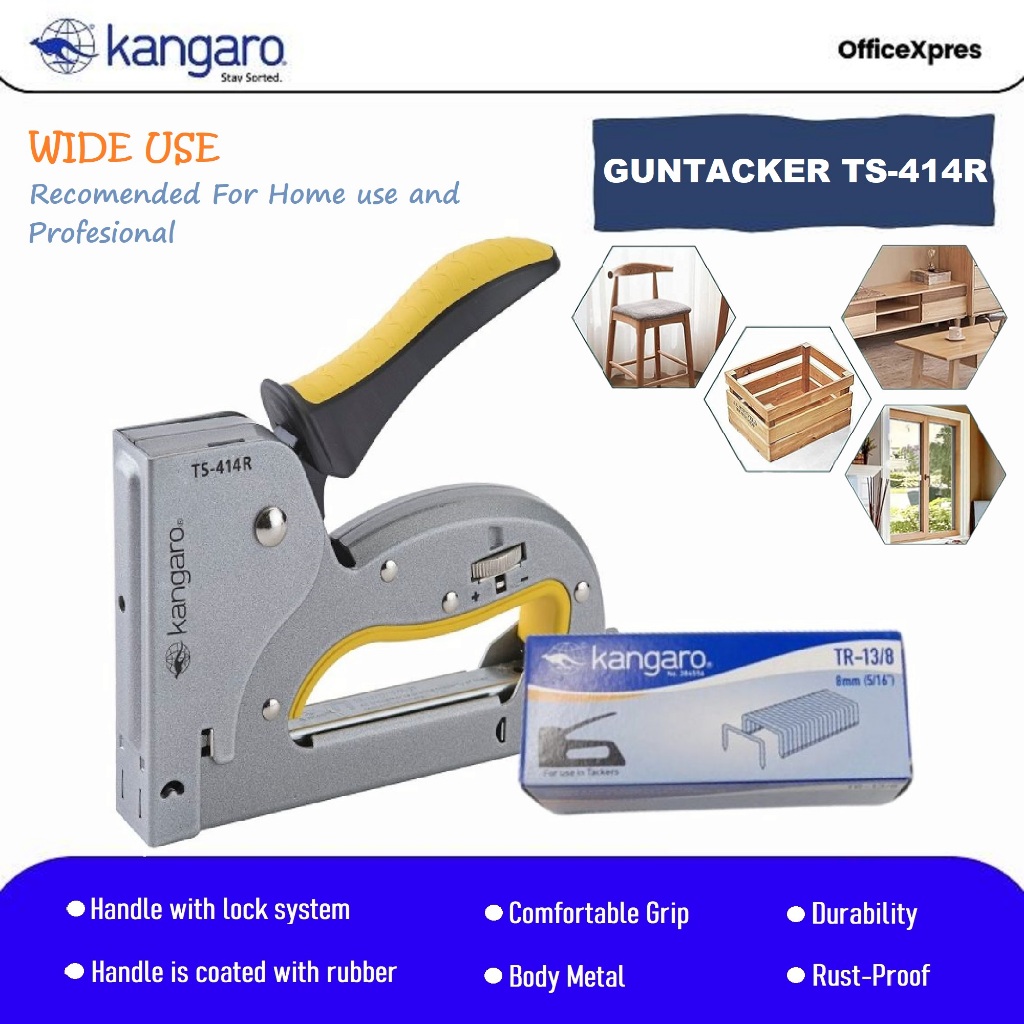 Jual Stapler Tembak / Guntacker TS 414R Sejenis MAX TGA / Stapler Sofa ...