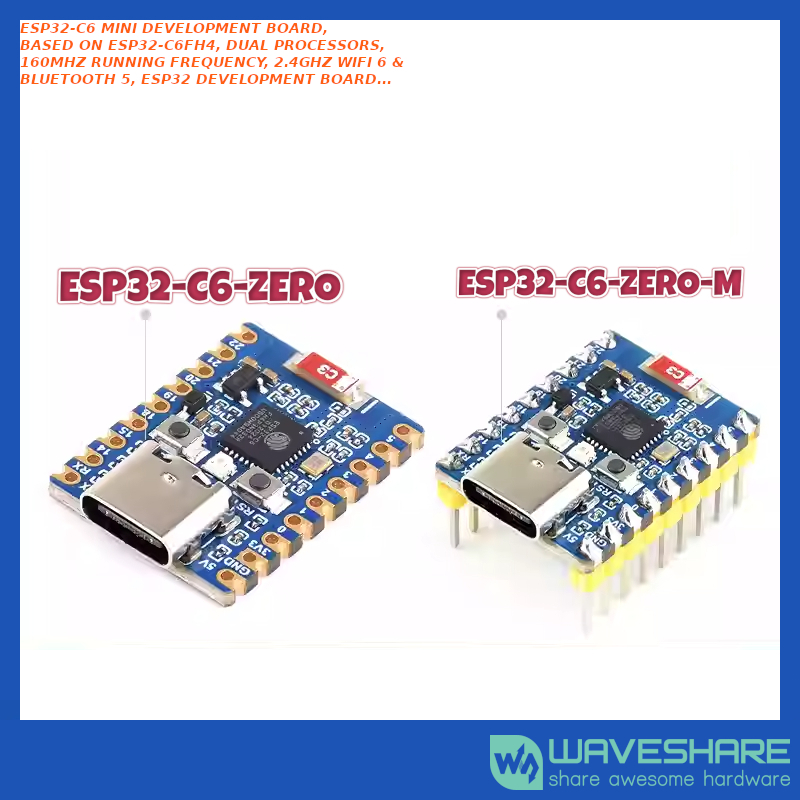 Jual WAVESHARE ESP32-C6 MINI DEVELOPMENT BOARD BASED ON ESP32-C6FH4 ...