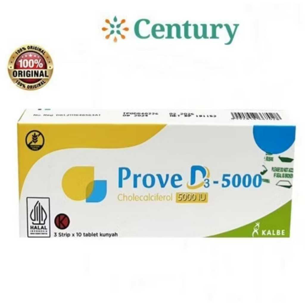 Jual Prove D3-5000 IU 1 strip isi 10 Tablet / Vitamin & Suplemen ...