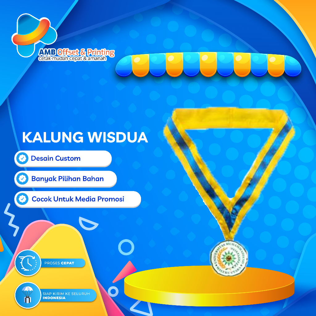 Jual kalung wisuda gordon dan logo sekolah atau kampus | Shopee Indonesia