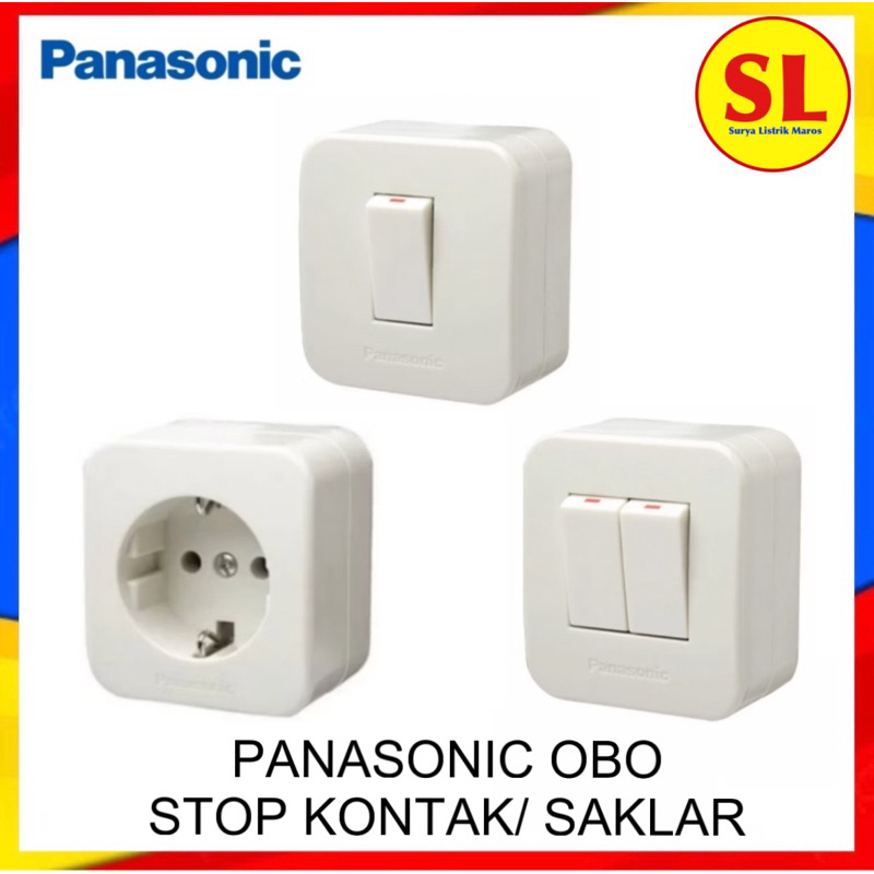 Jual PANASONIC SAKLAR OUTBOW SERI / STOP KONTAK / SAKLAR ENGKEL ...