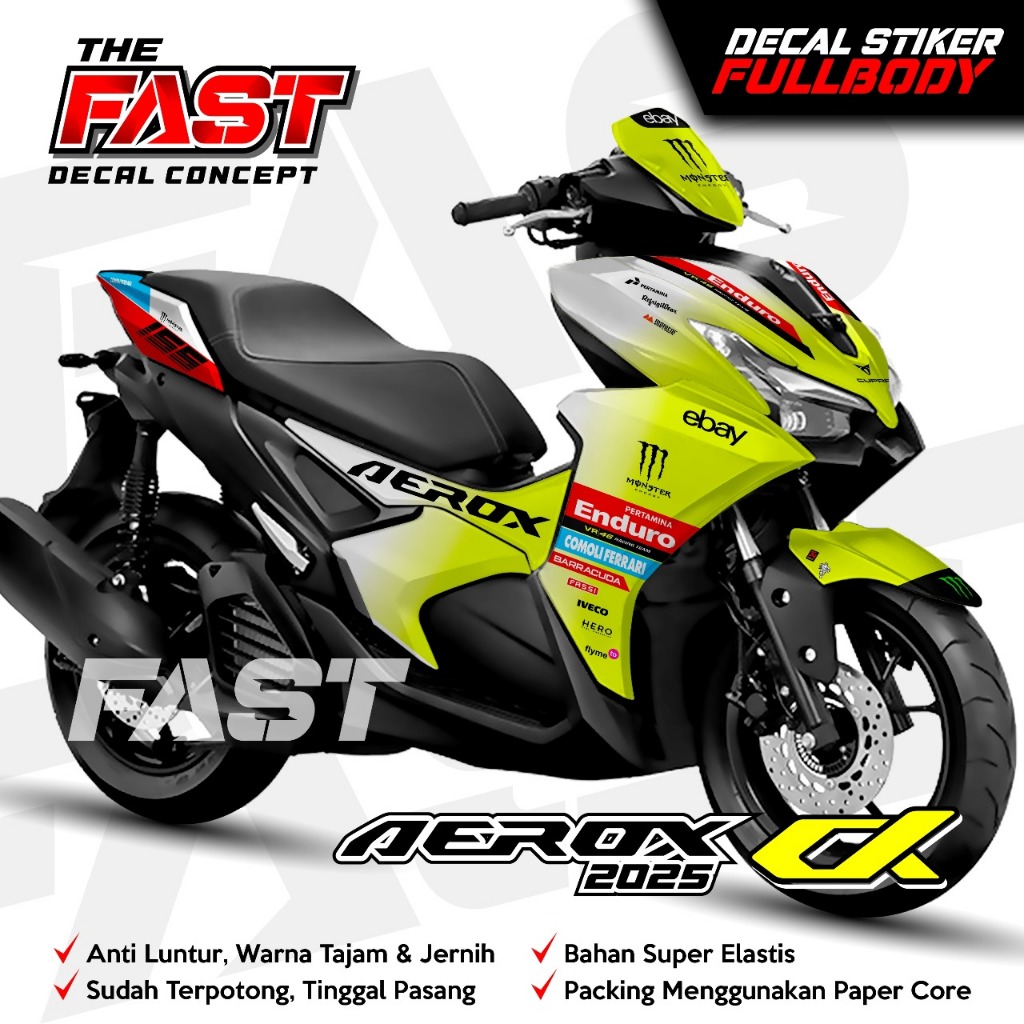 Jual DECAL AEROX ALPHA ENDURO RACING Fullbody - Dekal Stiker AEROX ...