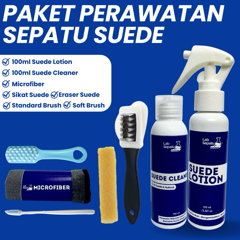 Jual Paket Lengkap Pembersih Sepatu Suede Sabun Cuci, Sikat 3 in 1 ...
