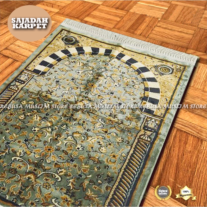 Jual Sajadah Karpet Tebal Khusus Model Raudhah Design Ukuran 110x70cm ...