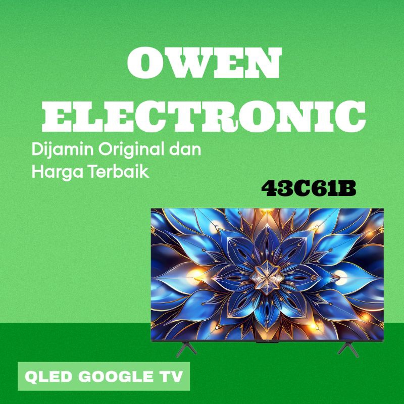 Jual TCL 43C61B 4K QLED GOOGLE TV 43 inch Series 43C655 / 43P7K 2025 ...