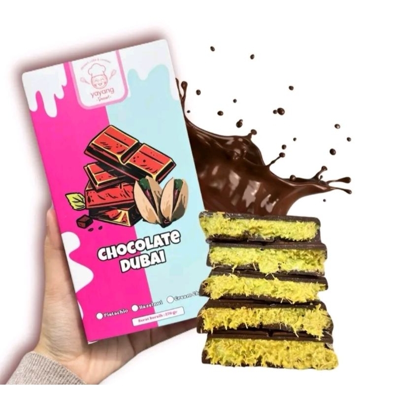 Jual Coklat dubai pistachio kunafa kunafe JUMBO x yayang dessert ...