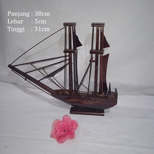 Jual Kapal Layar Perahu Layar Pinishi Miniatur Ukuran Besar Panjang ...