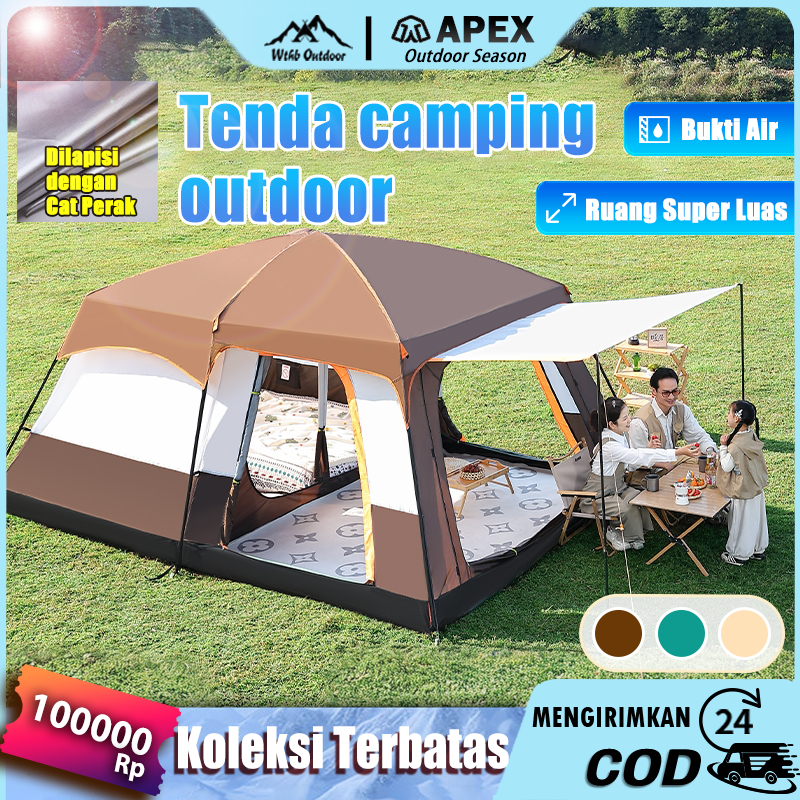 Jual Tenda Camping 8 - 12 Orang Portable Waterproof Camping Tent Tenda ...