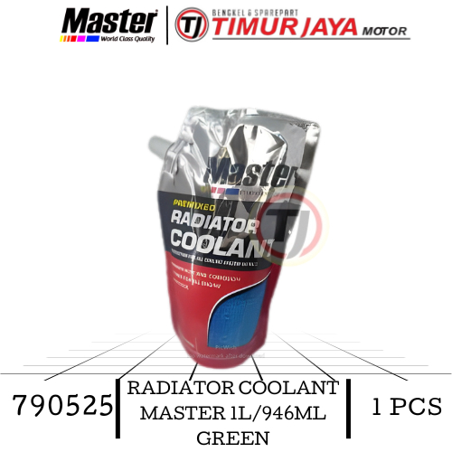Jual AIR RADIATOR COOLANT COLANT MASTER AIR PENDINGIN 1L 1000ML GREEN ...