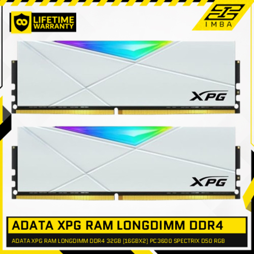 Jual ADATA XPG RAM LONGDIMM DDR4 32GB (16GBX2) PC3600 SPECTRIX D50 RGB ...