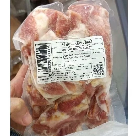 Jual Frozen Off Cut Bacon Sliced (PT. Soejasch Bali) 500 gr | Shopee ...