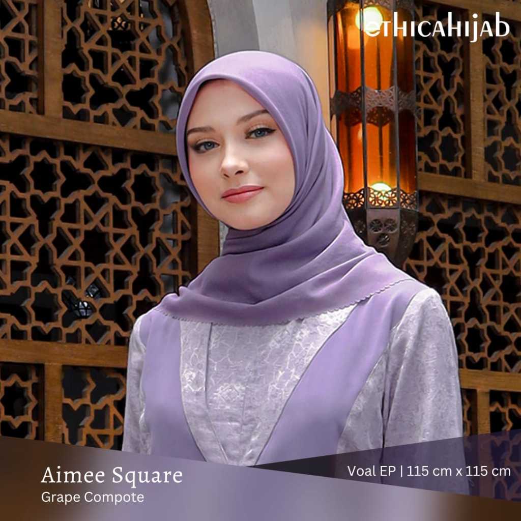 Jual HIJAB SEGIEMPAT ETHICA AIMEE SQUARE GRAPE COMPOTE - BY ETHICA | Shopee Indonesia