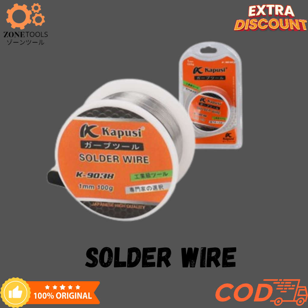 Jual Kapusi Kawat Timah Solder /solder timah/timah solder 100g 1mm ...