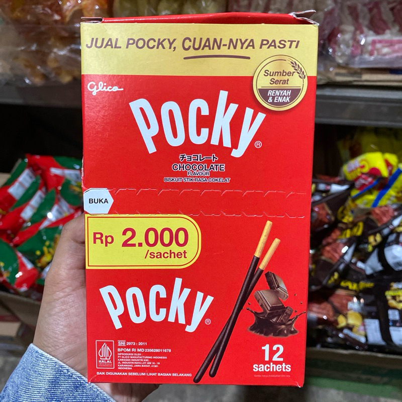 Jual Glico Pocky Sachet Choco Stick Biscuit Mini Size Box 12 Sachet 144g | Shopee Indonesia