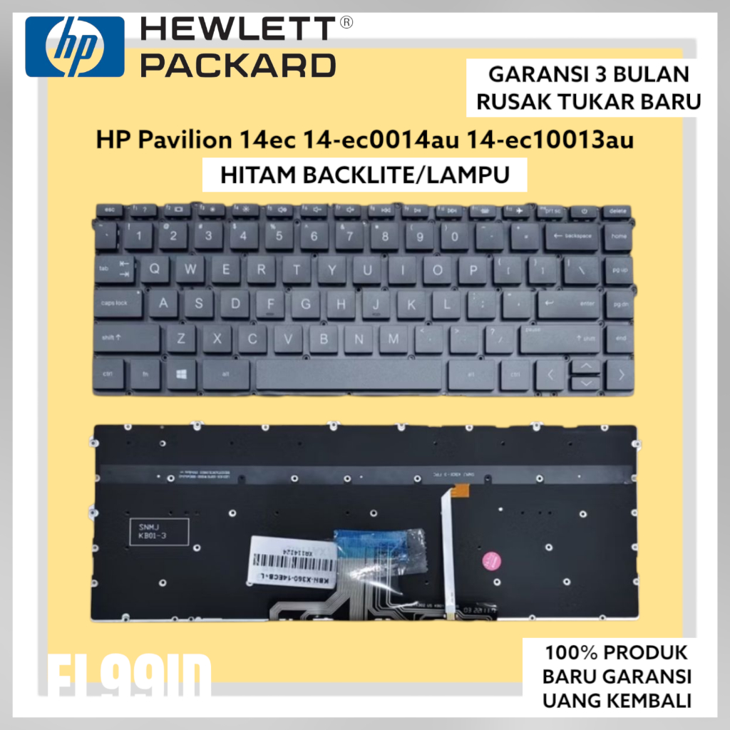 Jual Keyboard HP Pavilion x360 14-ec 14-ec0013au 14-ec0014au 14 ...