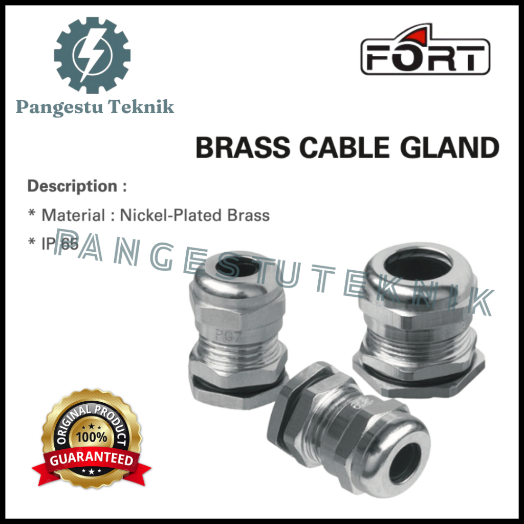 Jual Brass Cable Gland IP65 / Material Nickel Plated Brass / Kabel Glen ...