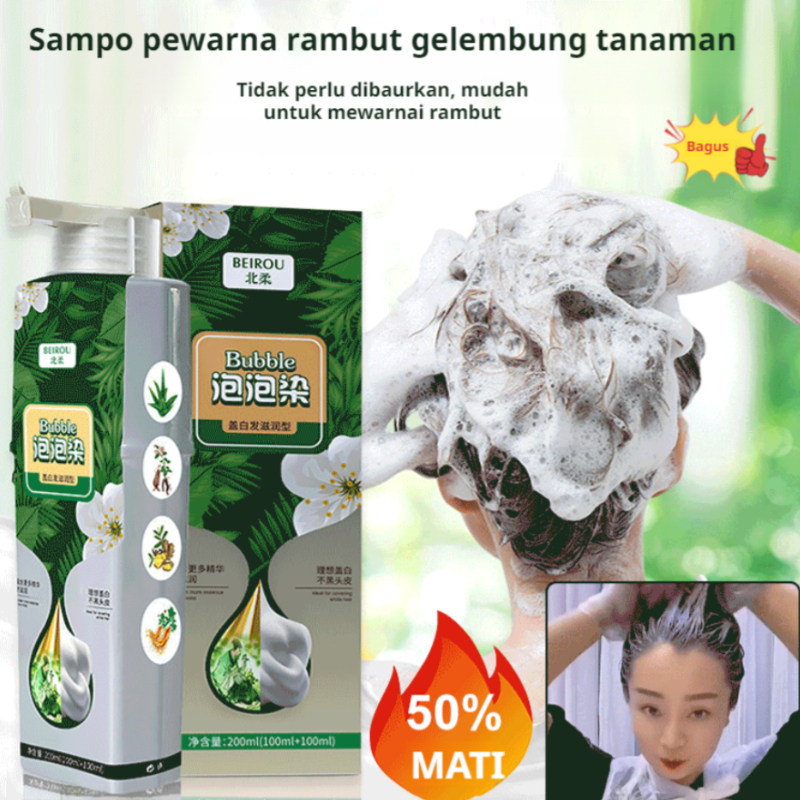 Jual 100% Asli Penjualan panas terbatas Tanaman Sampo pewarna rambut ...