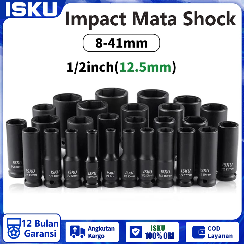 Jual ISKU Mata Shock Panjang Mata Shock Impact Profesional tools 1/2 ...
