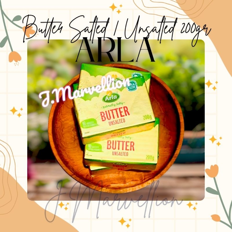 Jual Arla Butter Salted | Unsalted 200gr | Shopee Indonesia
