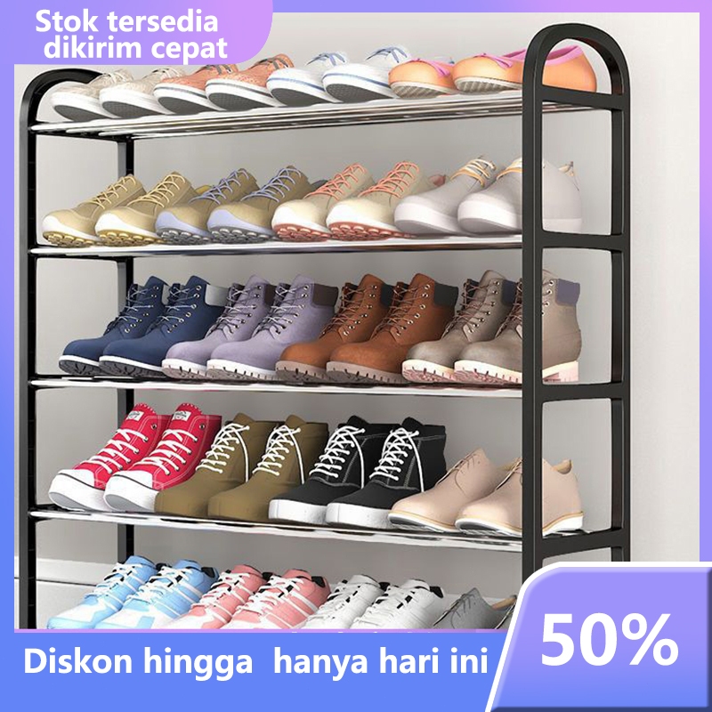 Jual Rak sepatu sederhana pintu rumah rak sepatu logam asrama ekonomi ...