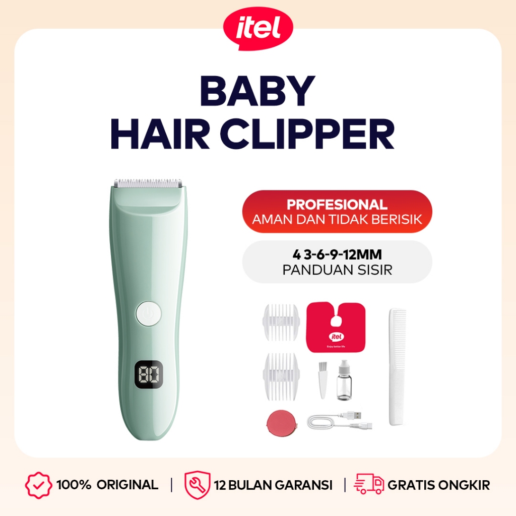 Jual itel Alat cukur rambut bayi elektrik baby Clipper shaver trimmer ...